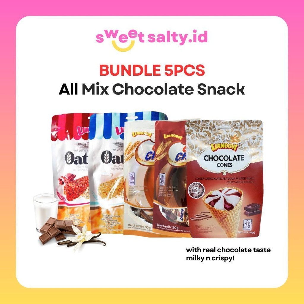 Jual [HALAL] Lianggui Bundle 5in1 All Mix Chocolate Snack | Wafer Oat ...