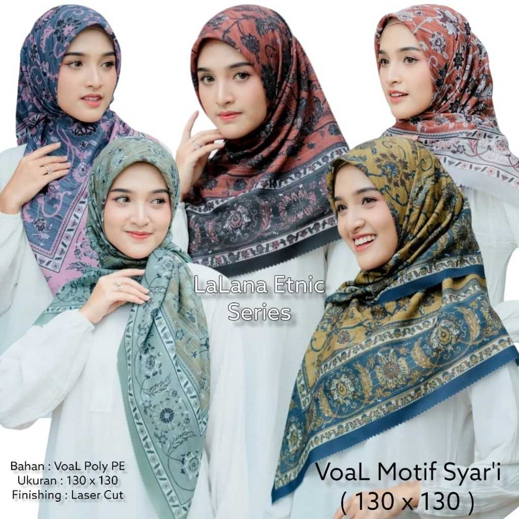 Jual Hijab Voal Motif Sublim Syari Lalana Ethnic Series | Shopee Indonesia