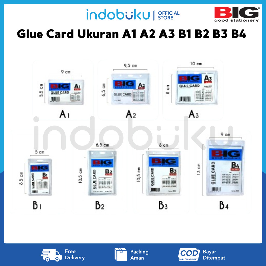 Jual ID Card Mika BIG Glue Card Ukuran A1 A2 A3 B1 B2 B3 B4 (1pcs) | Shopee Indonesia