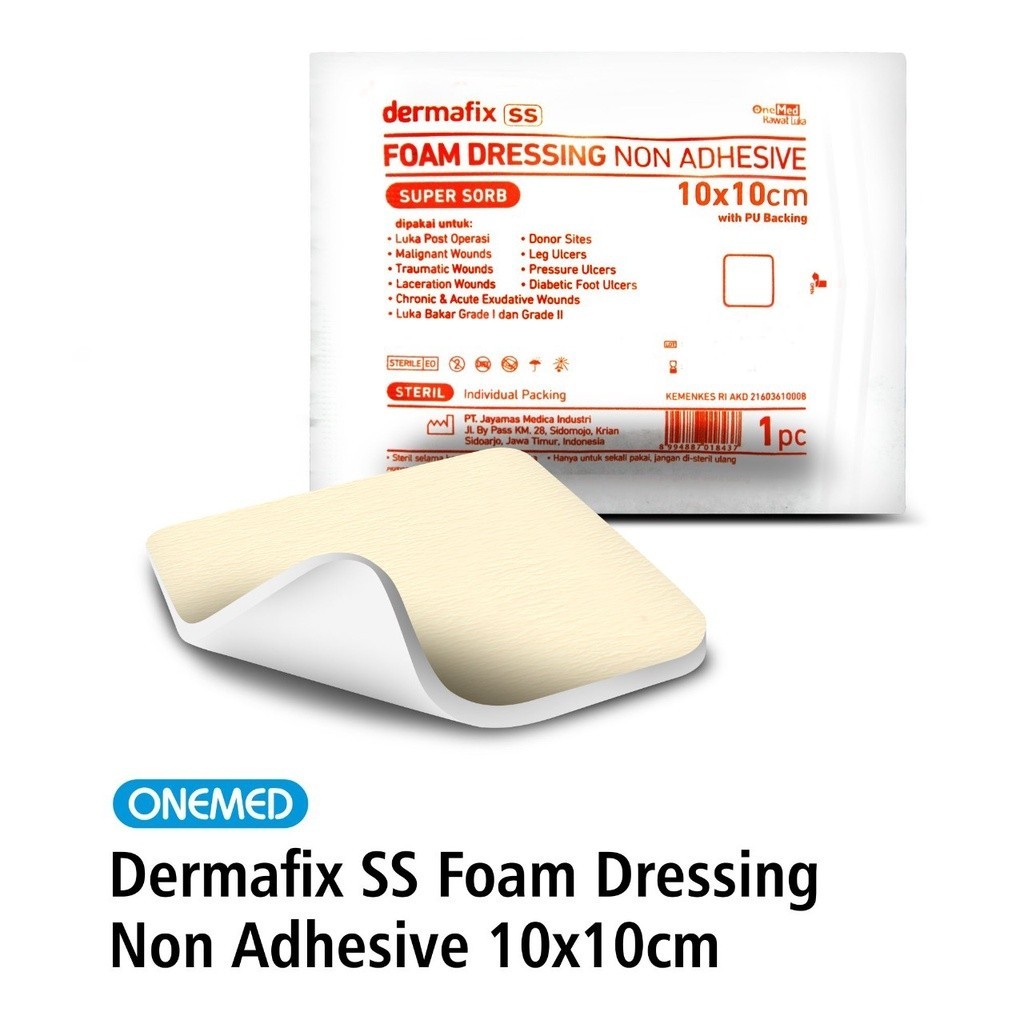 Jual Dermafix SS Foam Dressing 10 x 10cm OneMed ECERAN PER PCS | Shopee ...