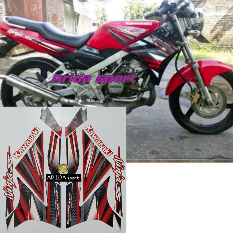 Jual Striping stiker motor kawasaki ninja ss 2013 merah lis les ninja ...