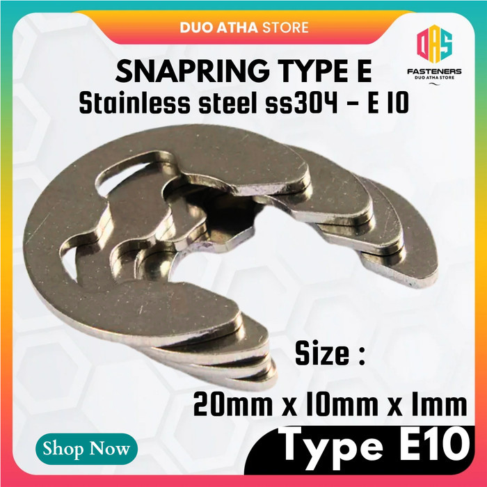 Jual Snapring Type E10 Snap ring Type E 10 Stainless Steel 304 | Shopee Indonesia