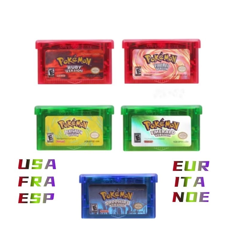Jual 32-Bit Video Game Console Card GBA Game Cartridge Pokemon Emerald ...