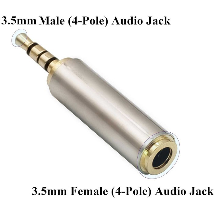 Jual 3.5mm 4 Pole to 3.5mm 4 Pole TRRS Adapter Converter CTIA to OMTP ...