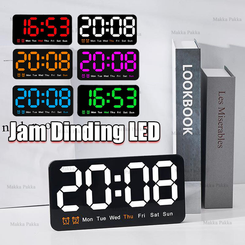 Jual Jam Meja Dinding Digital LED Dengan Layar Besar Dan Fitur ...