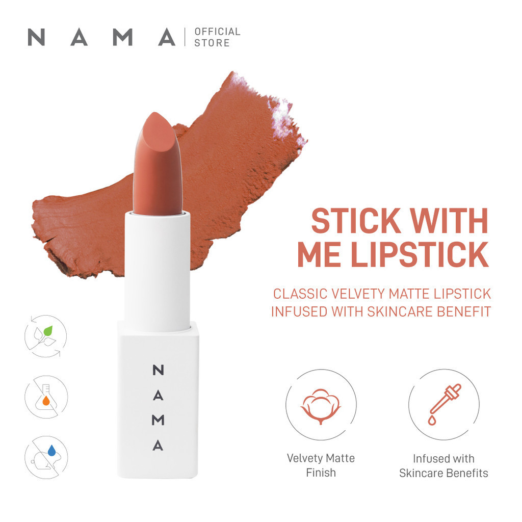 Jual CAP - NAMA Stick With Me Velvet Matte Lipstick Original - NON BOX ...