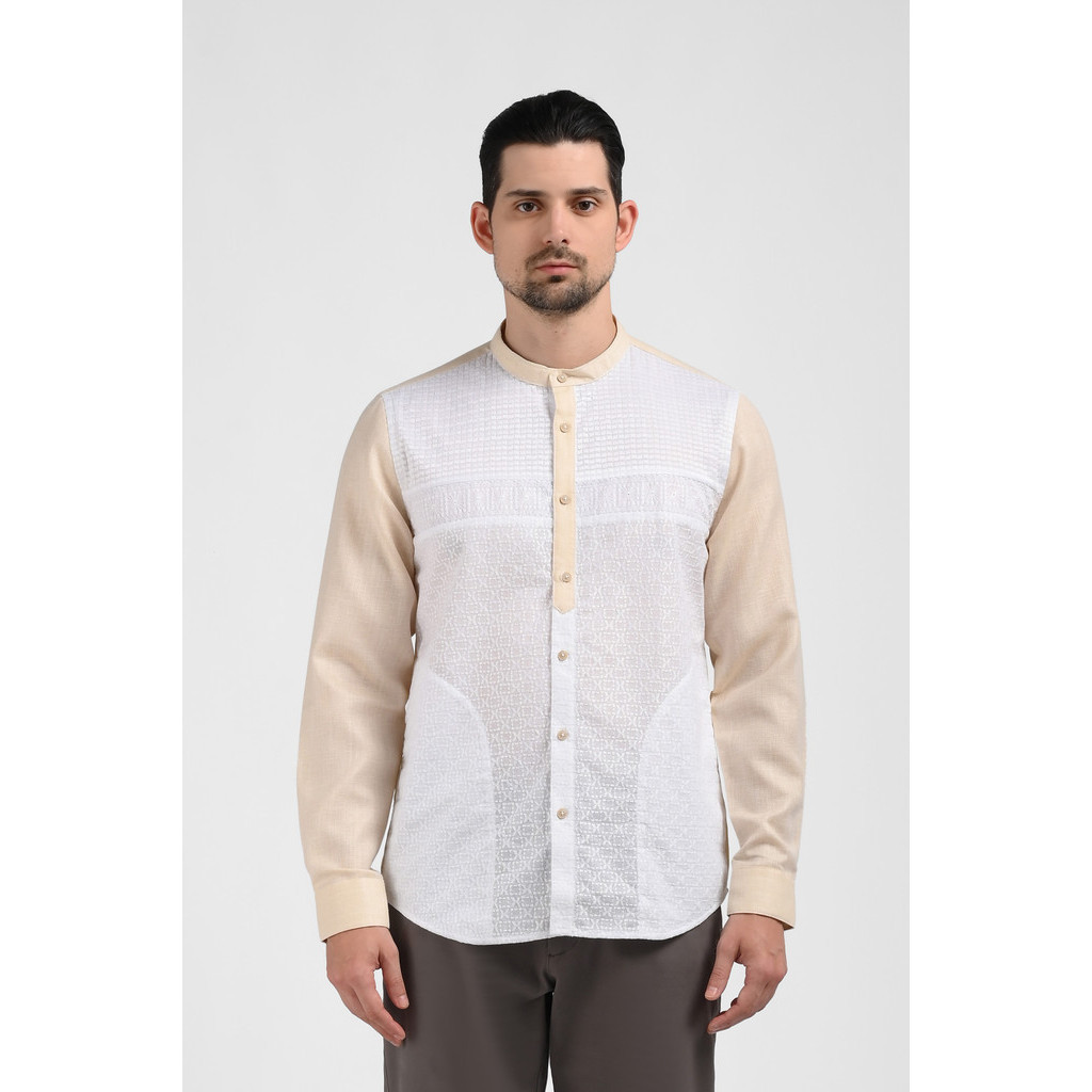 Jual MOC Kemeja Koko Lengan Panjang Pria KOSEY-KHAKI | Shopee Indonesia