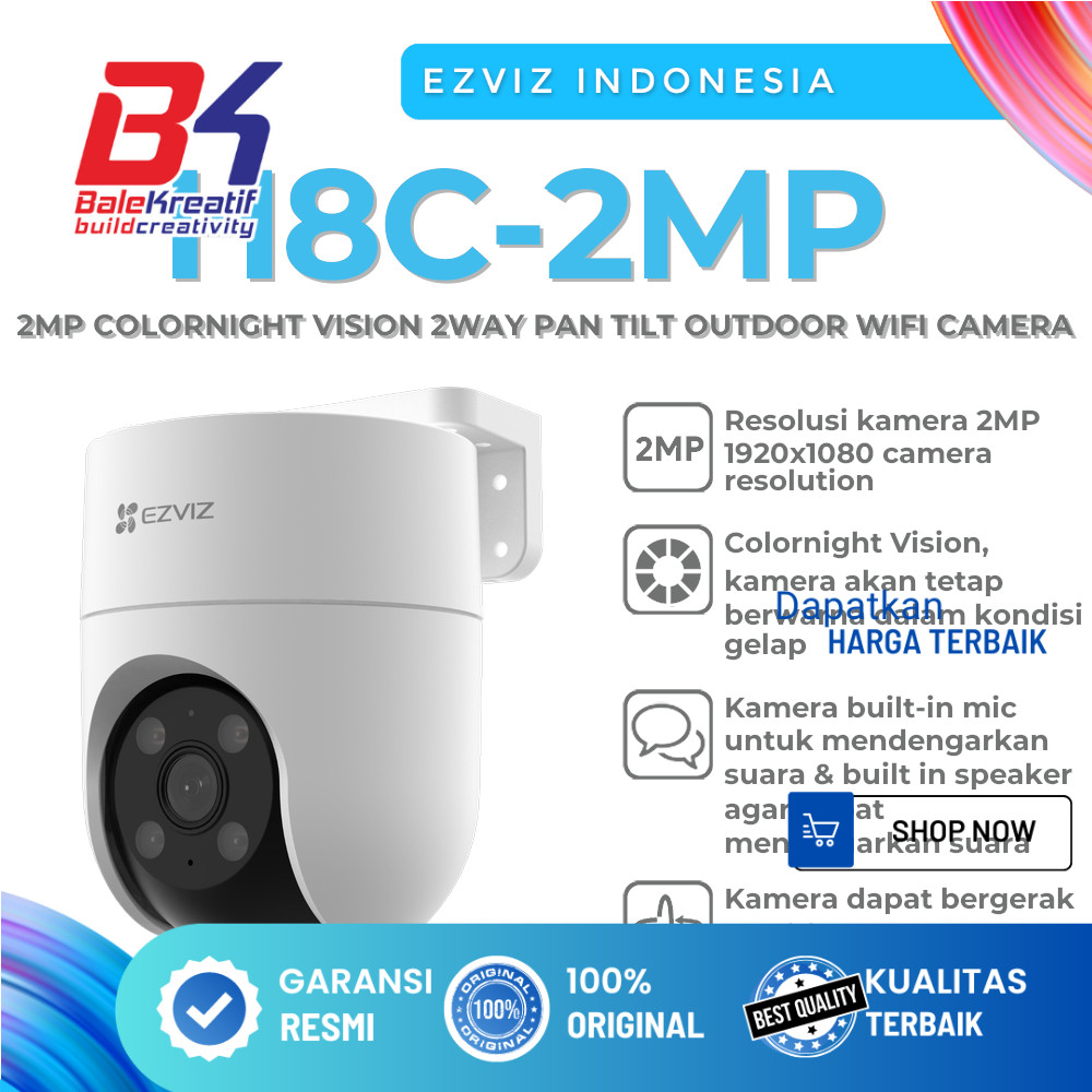 Jual CCTV Ezviz Smart Home Camera H8C 2K+ 4MP - H8C 2MP | Shopee Indonesia