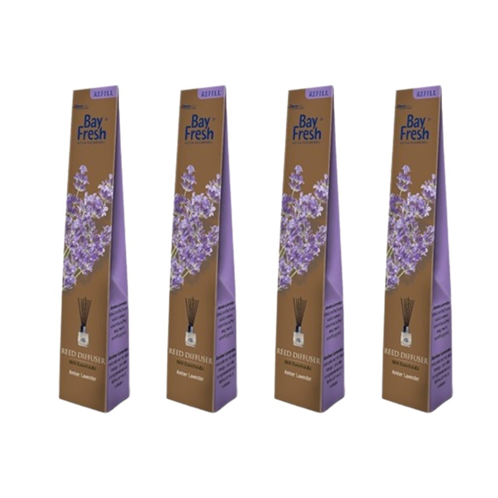 Jual Bayfresh Reed Diffuser Amber Lavender Refill 30 ml x4 | Shopee ...