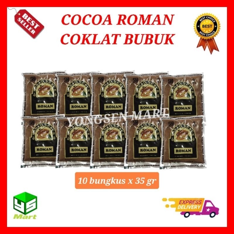 Jual ( 1 pak ) Cocoa powder coklat bubuk roman 35gr / Kakao bubuk Roman ...