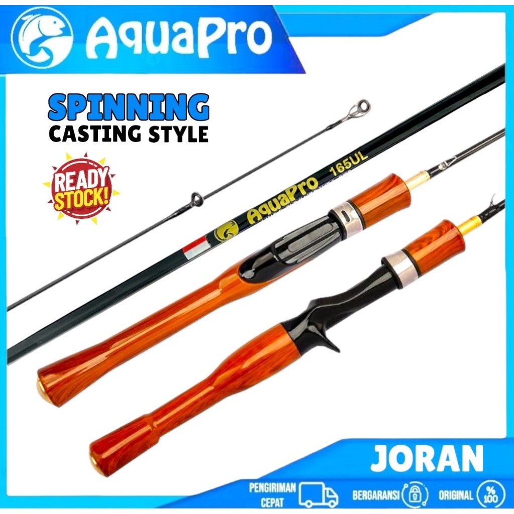 Jual AquaPro Joran Pancing JR06 Spinning & Bait Casting Carbon Solid ...