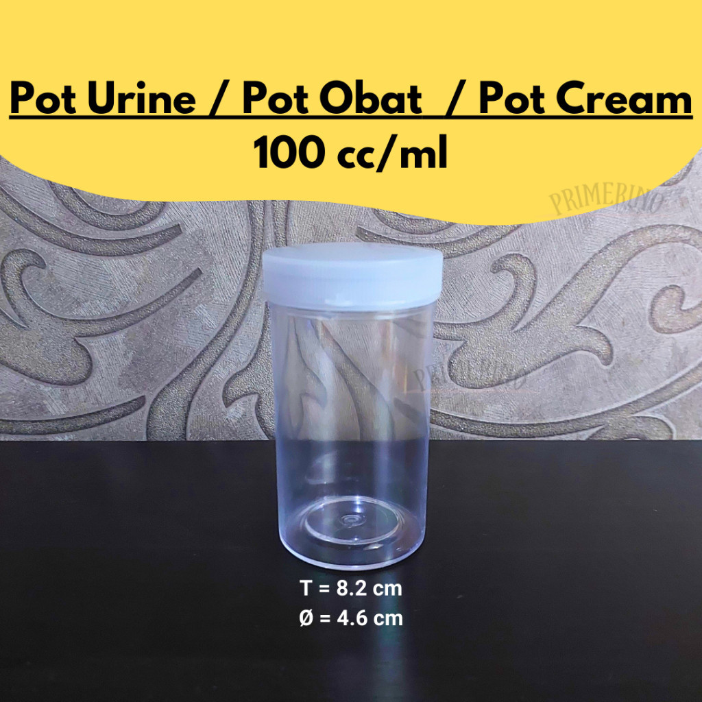 Jual Pot Urine 100 cc-ml / Pot Cream / Container Obat / Botol Plastik / Cup Slime | Shopee Indonesia