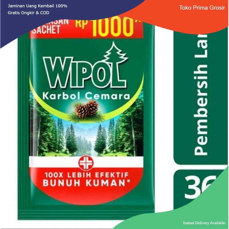 Jual Wipol Karbol Cemara Sachet 6 x 36 ML Sachet | Shopee Indonesia