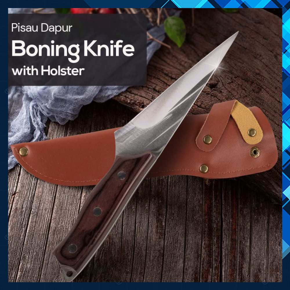 Jual Pisau Dapur Daging Tulang Boning Knife 4CR13 with Holster -KN316 | Shopee Indonesia