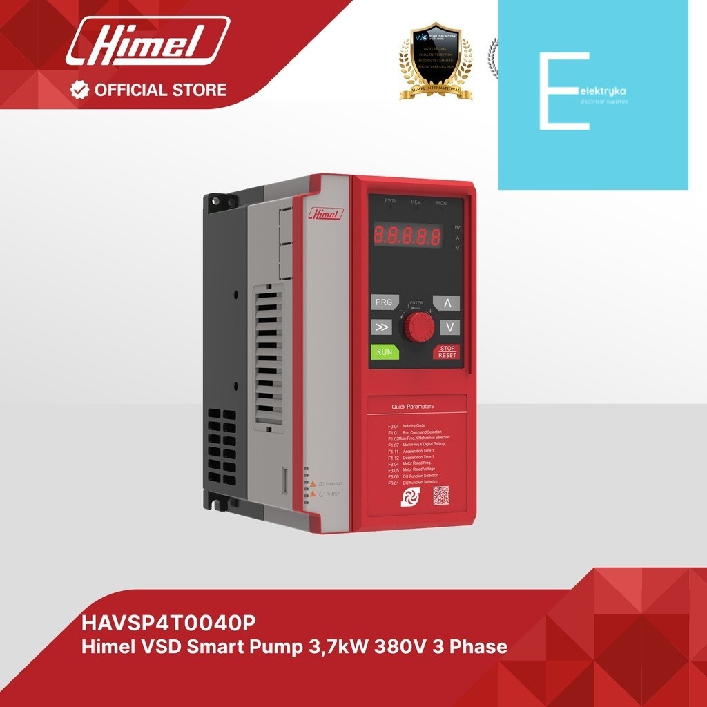 Jual Himel VSD Smart Pump 3,7kW 380V 3 Phase - HAVSP4T0040P | Shopee ...