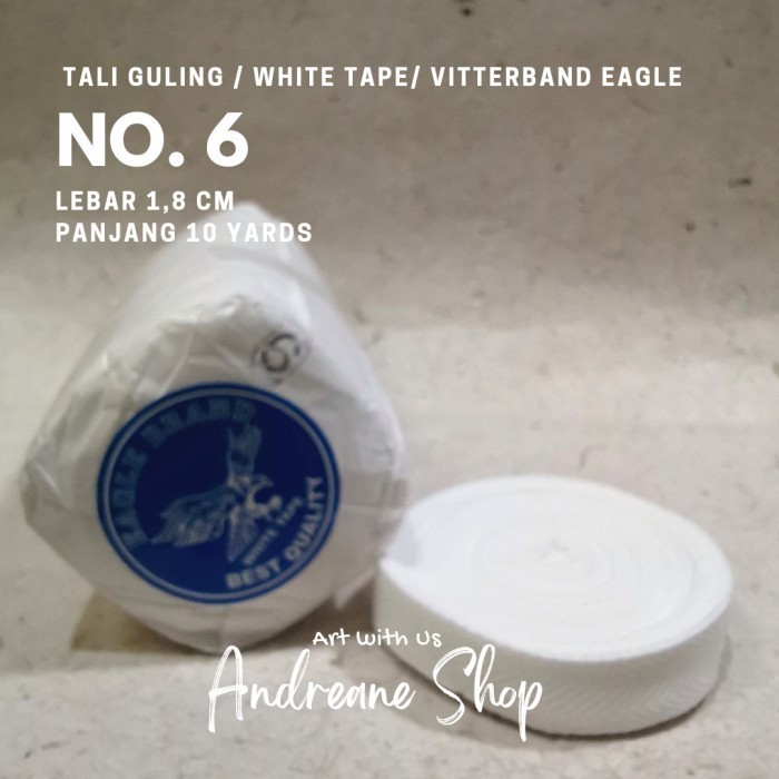 Jual Vitterban Veterban White Tape EAGLE NO 6 PAK ISI 10 ROLL LEBAR 1,8 ...