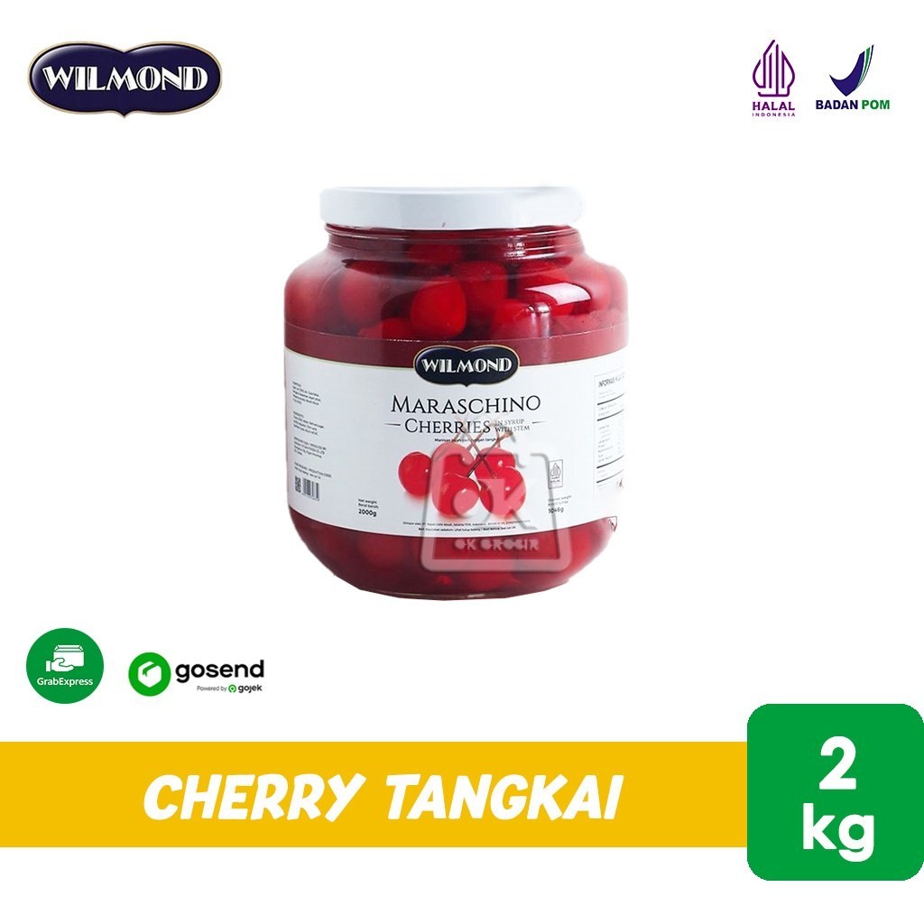 Jual Cherry Merah Maraschino Wilmond Toples Kaca 2kg (KHUSUS INSTANT ...