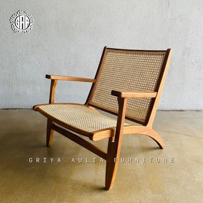 Jual ARMCHAIR ROTAN KAYU JATI - KURSI SANTAI JATI MINIMALIS - LOUNGE ...