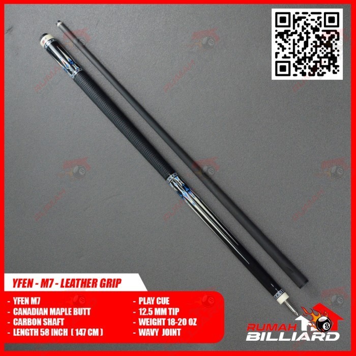 Jual Stick Billiard - Billiard Cue - YFEN M7 - Carbon Shaft - Leather ...