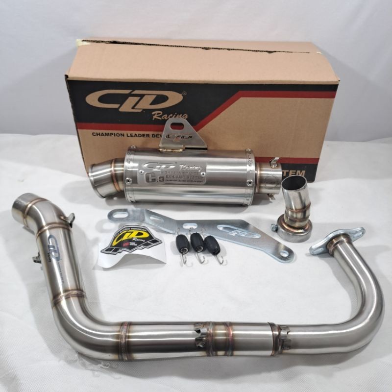 Jual Knalpot Racing CLD Type New C3 Bulat Beat Scoopy Vario 110 Mio Mio ...