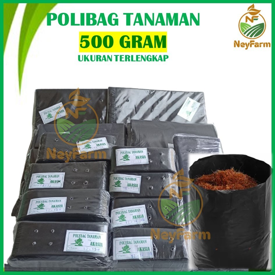 Jual Polibag Polybag Tanaman Pot Plastik 500 gram ukuran 10x12 12x12 ...