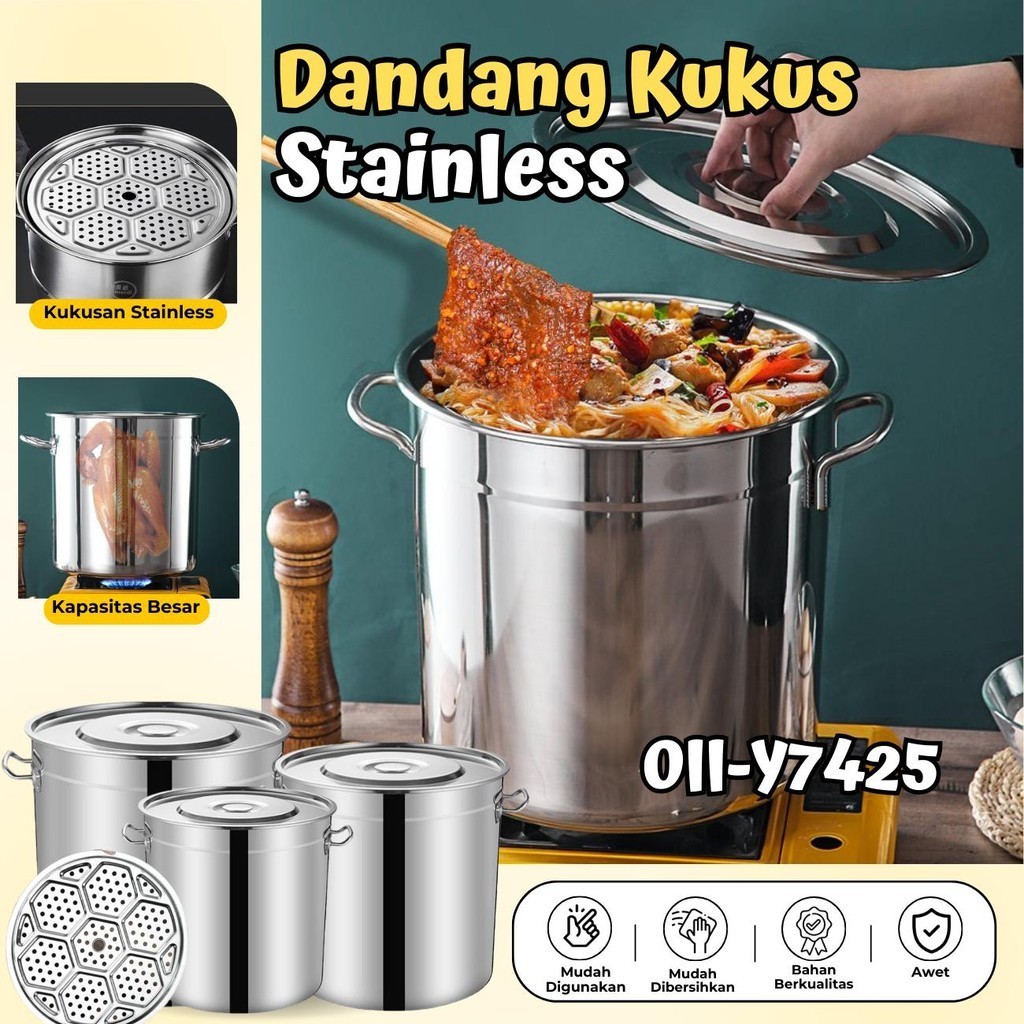 Jual Dandang Panci Jumbo Tebal Tinggi Besar Stockpot Stainless Steel ...