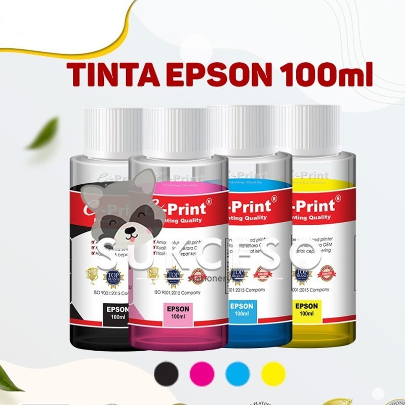 Jual Eprint Refill Tinta Printer EPSON Black,Cyan,Magenta,Yellow 100 ML ...