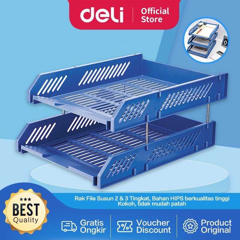 Jual Deli Tempat File Kualitas Tinggi, 2 dan 3 Tingkat 26,8x33,6 E9208 ...