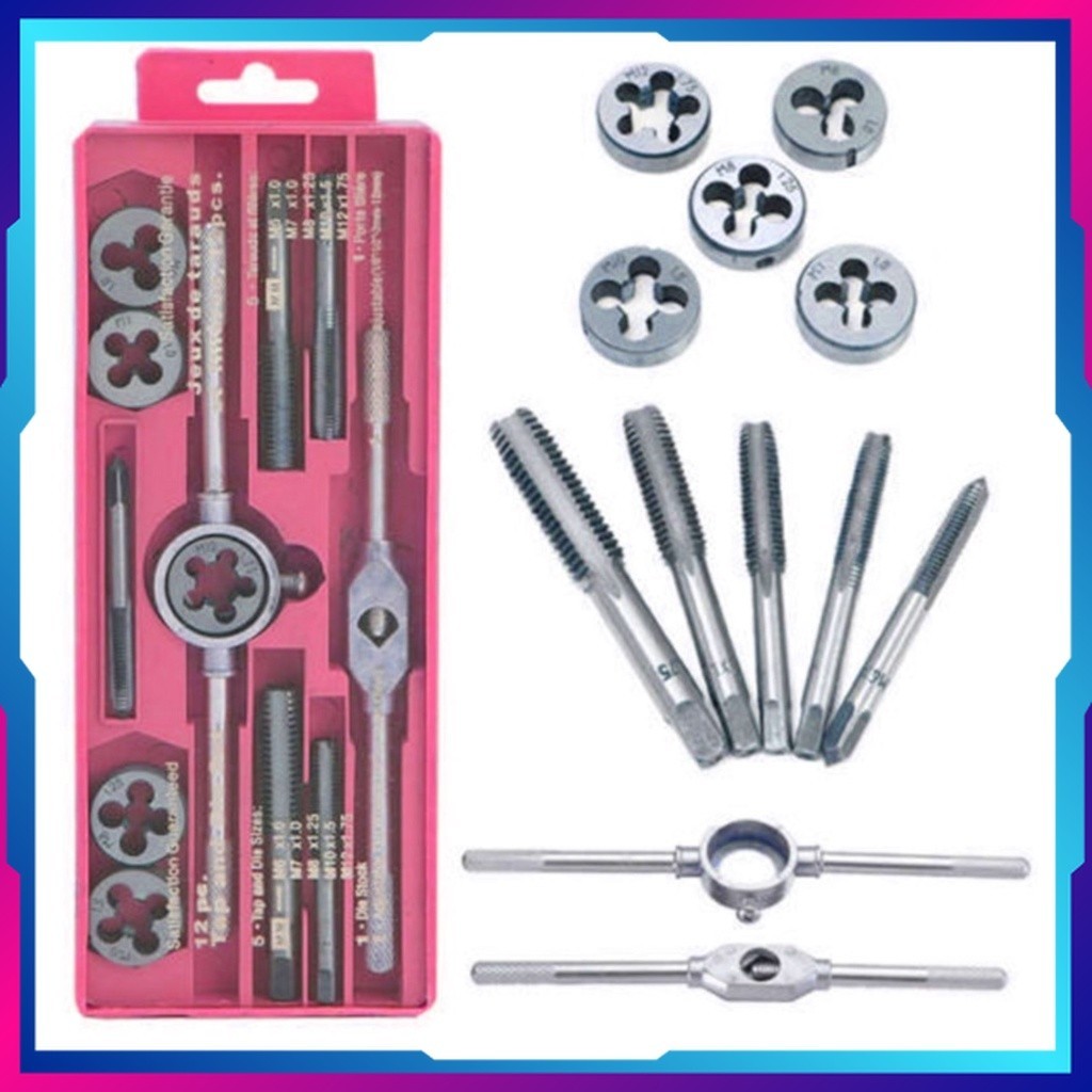 Jual Hand Tap Die Set 12 Pcs Tap Snai Set 12 Pcs Senai Baut | Shopee ...