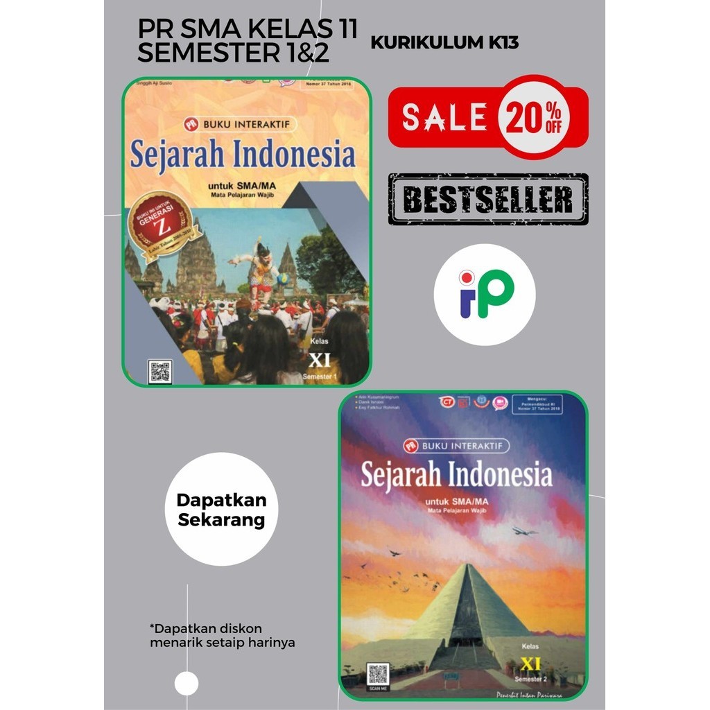 Jual Buku Pr/Lks Sejarah Indonesia K13 SMA/MA Kelas 11/XI Semester 1&2 Intan pariwara Tahun 2024 ...