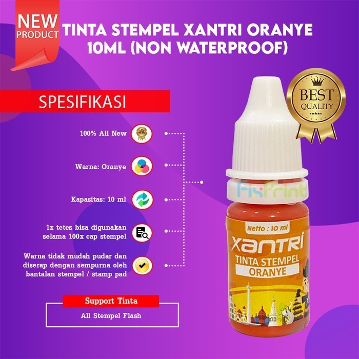 Jual Tinta Isi Ulang Stamp Stampel Stempel Flash 10ml Tahan Air Warna ...
