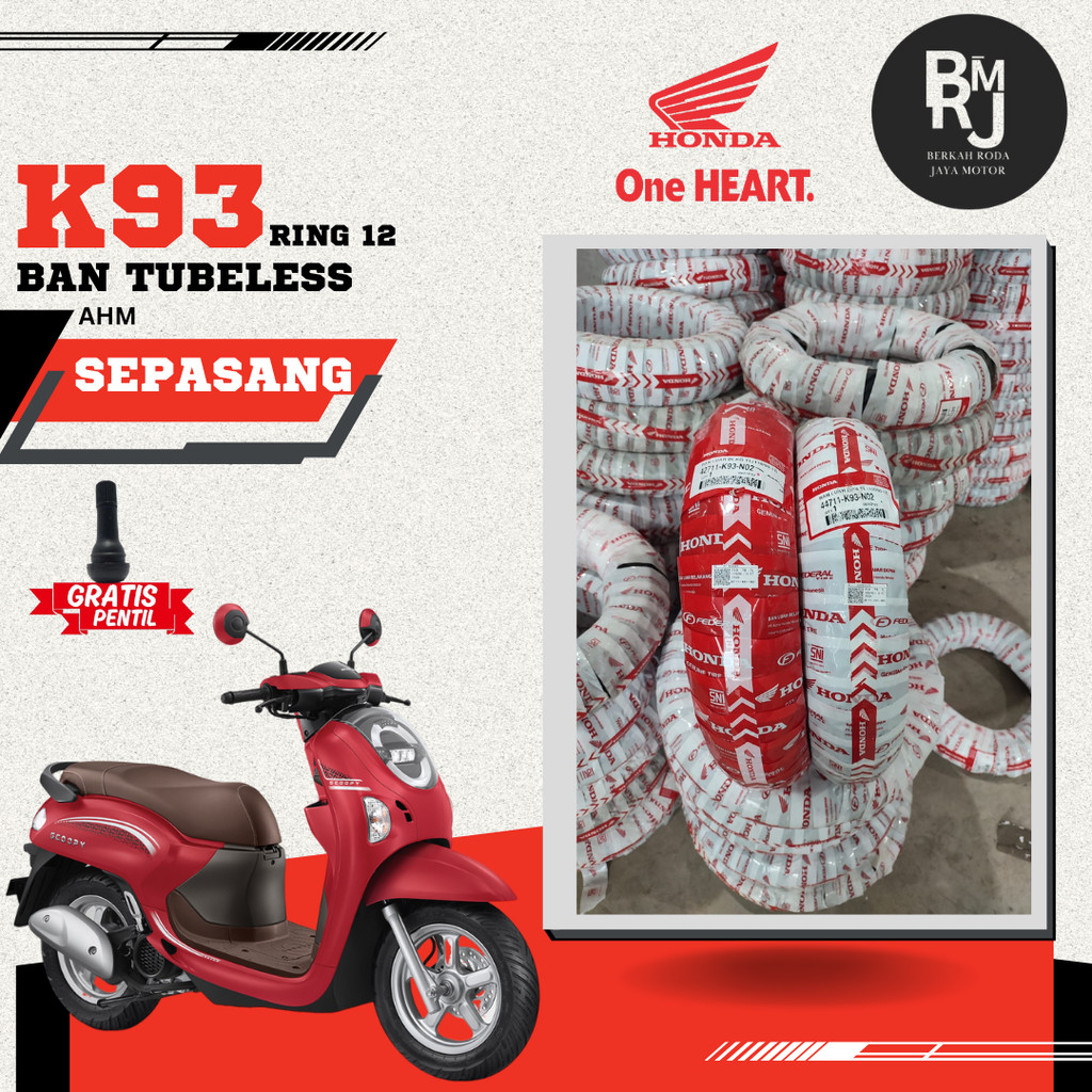Jual BAN MATIC SEPASANG RING 12 AHM FEDERAL K93 SCOOPY NEW GENIO NEW ...
