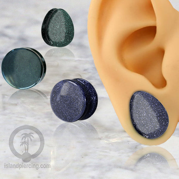 Jual Genuine stone ear plugs untuk tinidik Piercing large Gauge, Sand ...