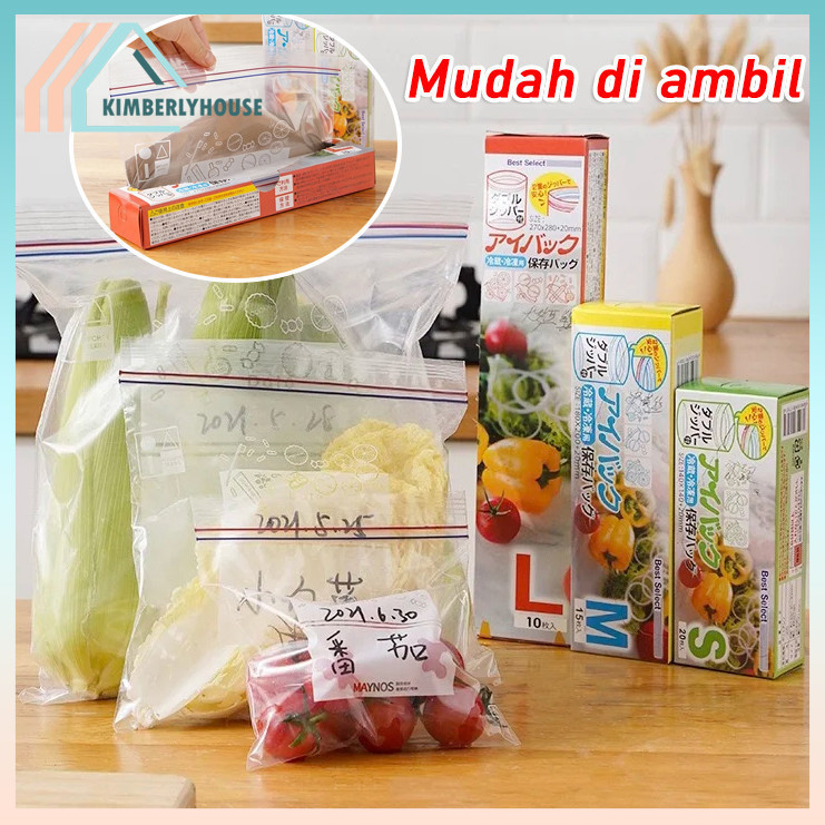 Jual Plastik Ziplock Reusable Fresh Bag Kantong Kulkas Penyimpan ...