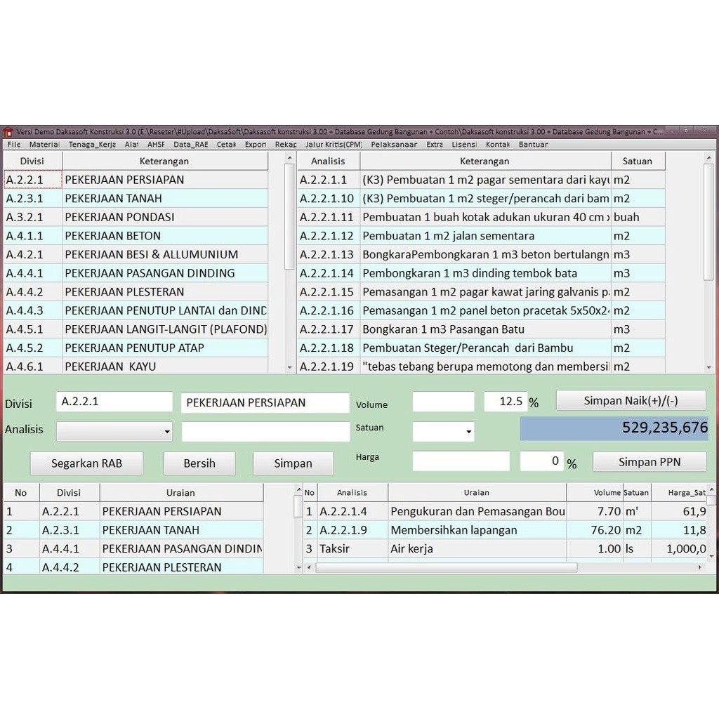 Jual [RAB] Software RAB Kontruksi Gedung dan Bangunan | Shopee Indonesia