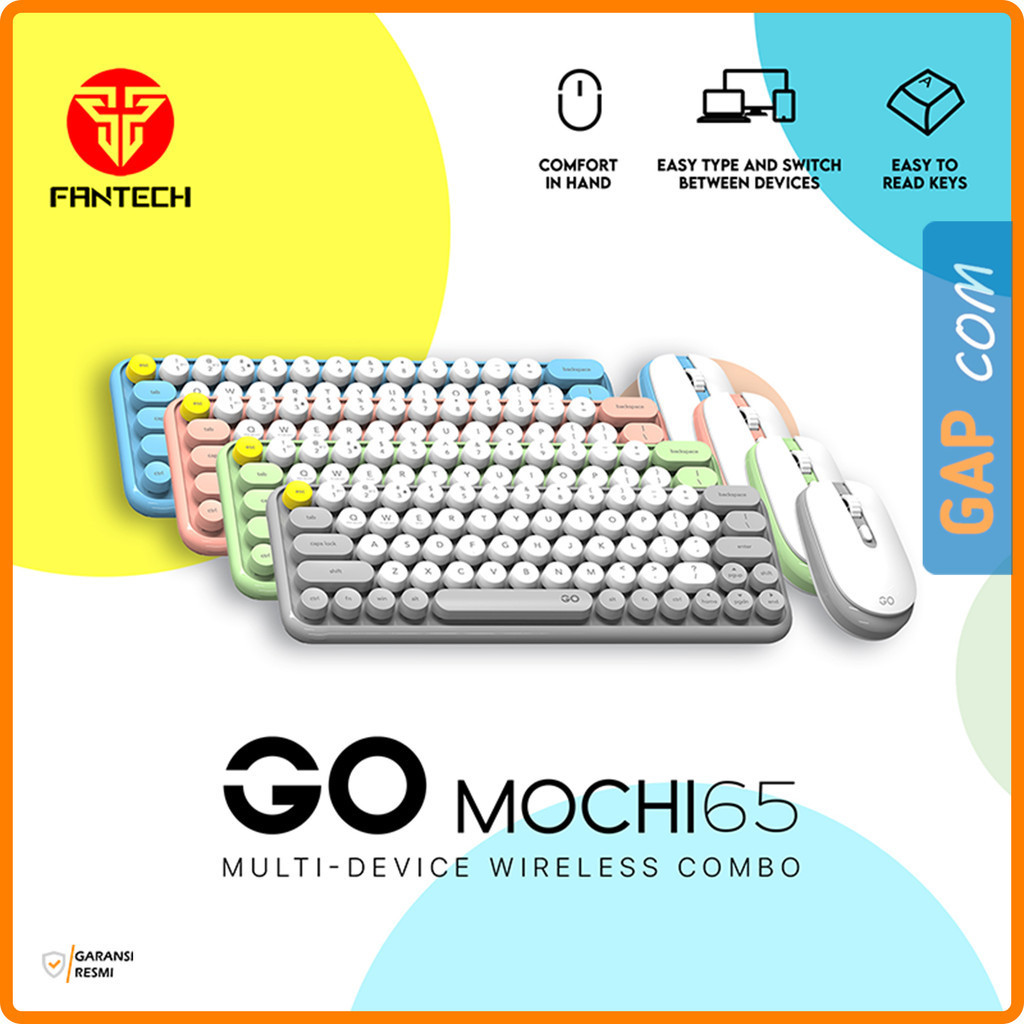 Jual Keyboard Mouse Combo Wireless Fantech WK896 GO MOCHI 65 Keys Dual Mode | Shopee Indonesia