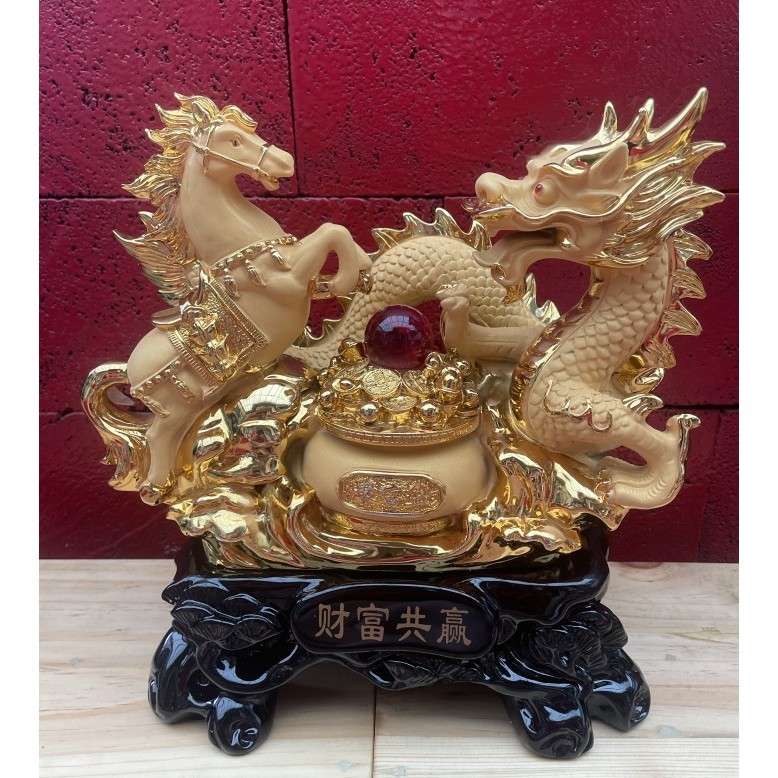 Jual Patung kuda dan naga , liong ma ching sen. | Shopee Indonesia