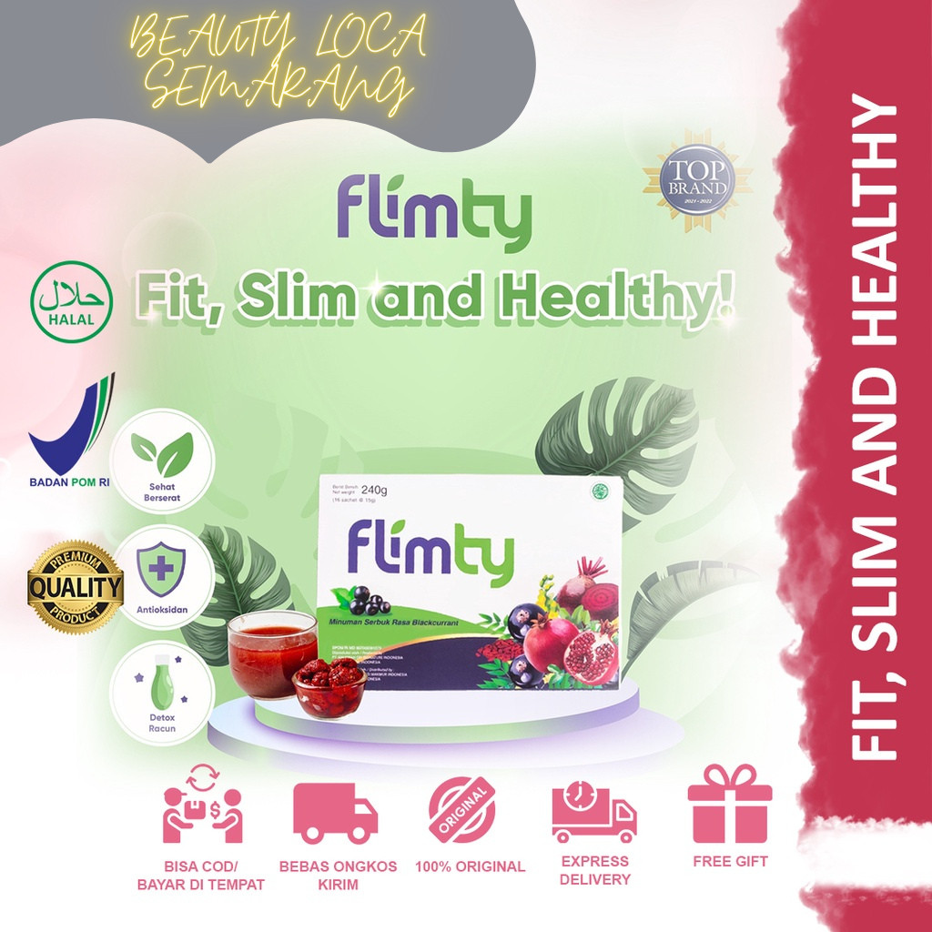 Jual Flimty Fiber - 1 Box isi 16 sachet Antioksidan | Fit Slim and ...