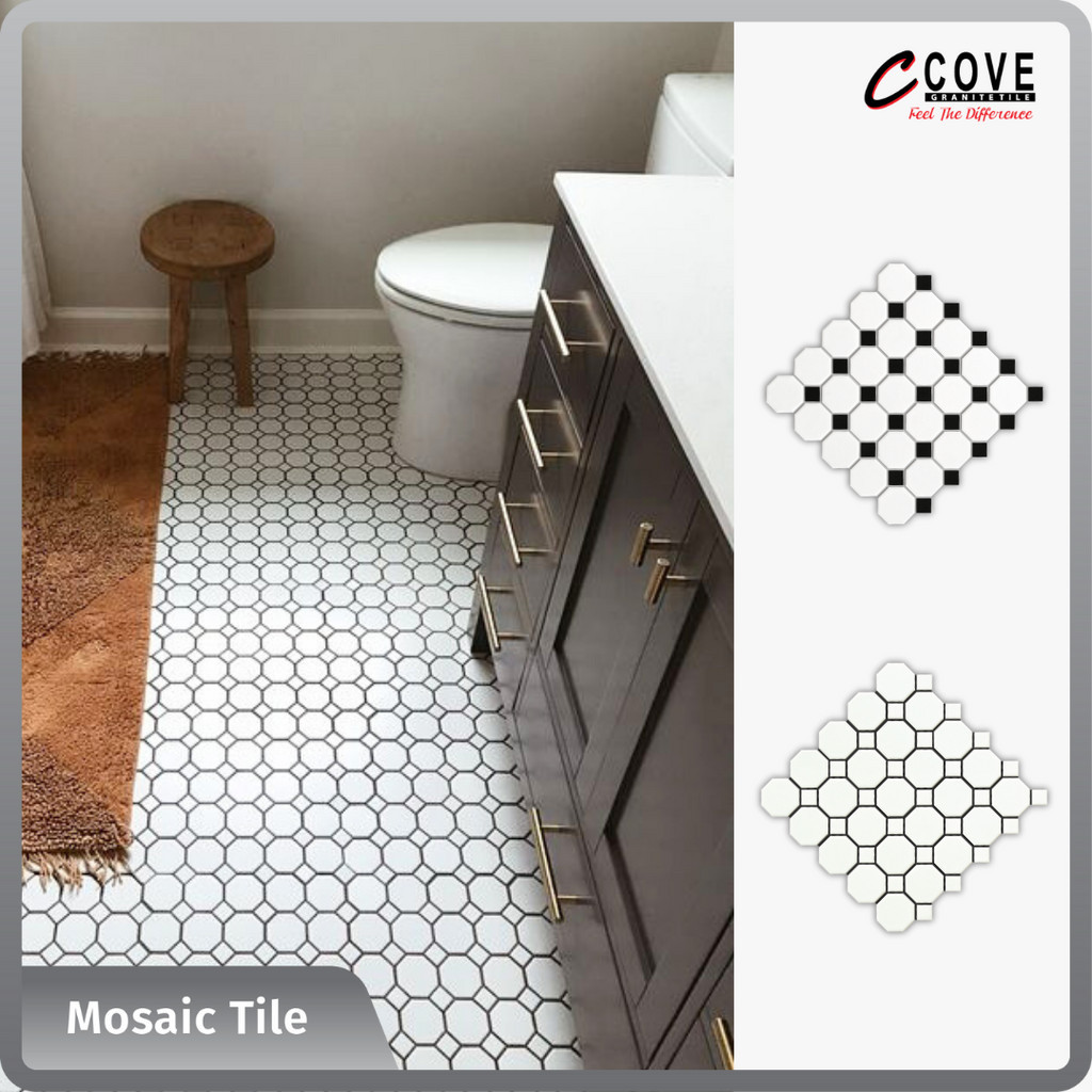Jual Cove Mosaic Tile Hachikaku Med Chip Keramik Mosaik / Mozaik Dapur ...