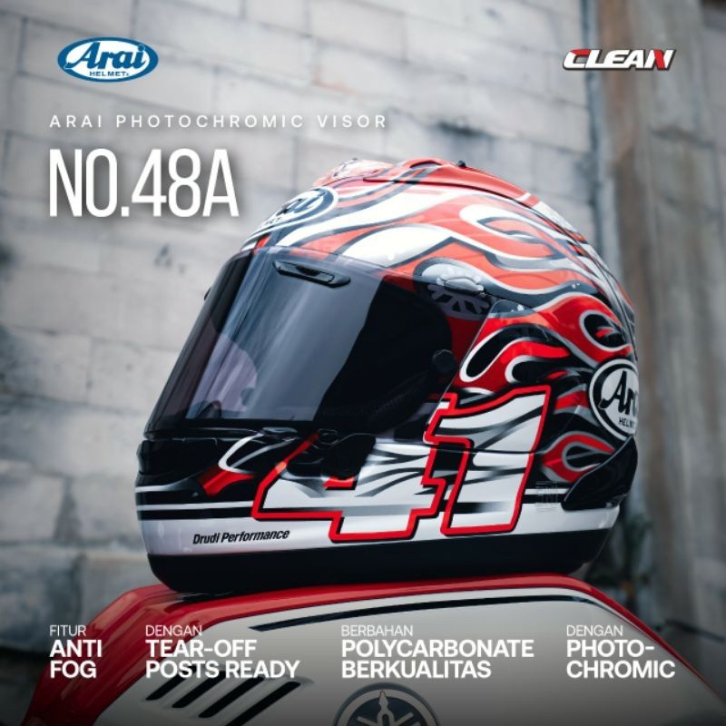 Jual CLEAN Kaca Helm Arai RX-7X / Astro GX Flat Photochromic (48A ...