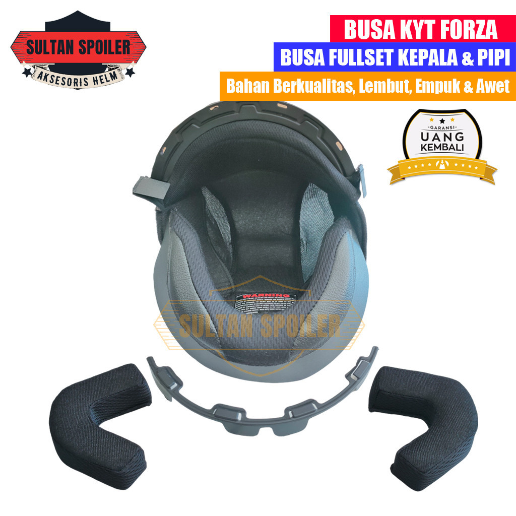 Jual BUSA HELM KYT FORZA FORJA HALFFACE SATU SET | Shopee Indonesia