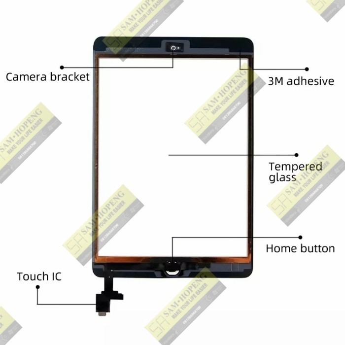 Jual Mini 1 / 2 Touchscreen / Kaca LCD + IC - Putih | Shopee Indonesia