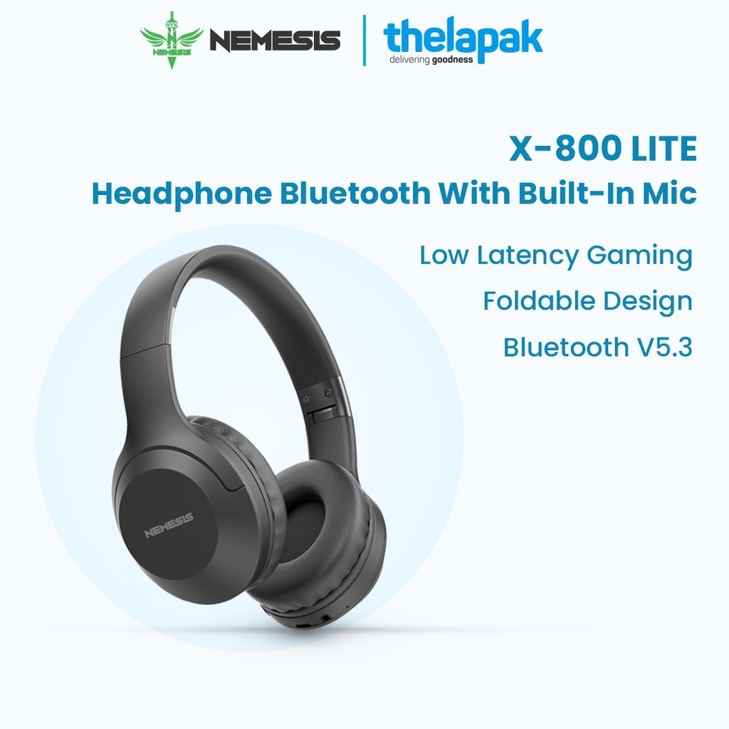 Jual Headphone Bluetooth Built-In Mic BYK Nemesis Morai X800 Foldable ...