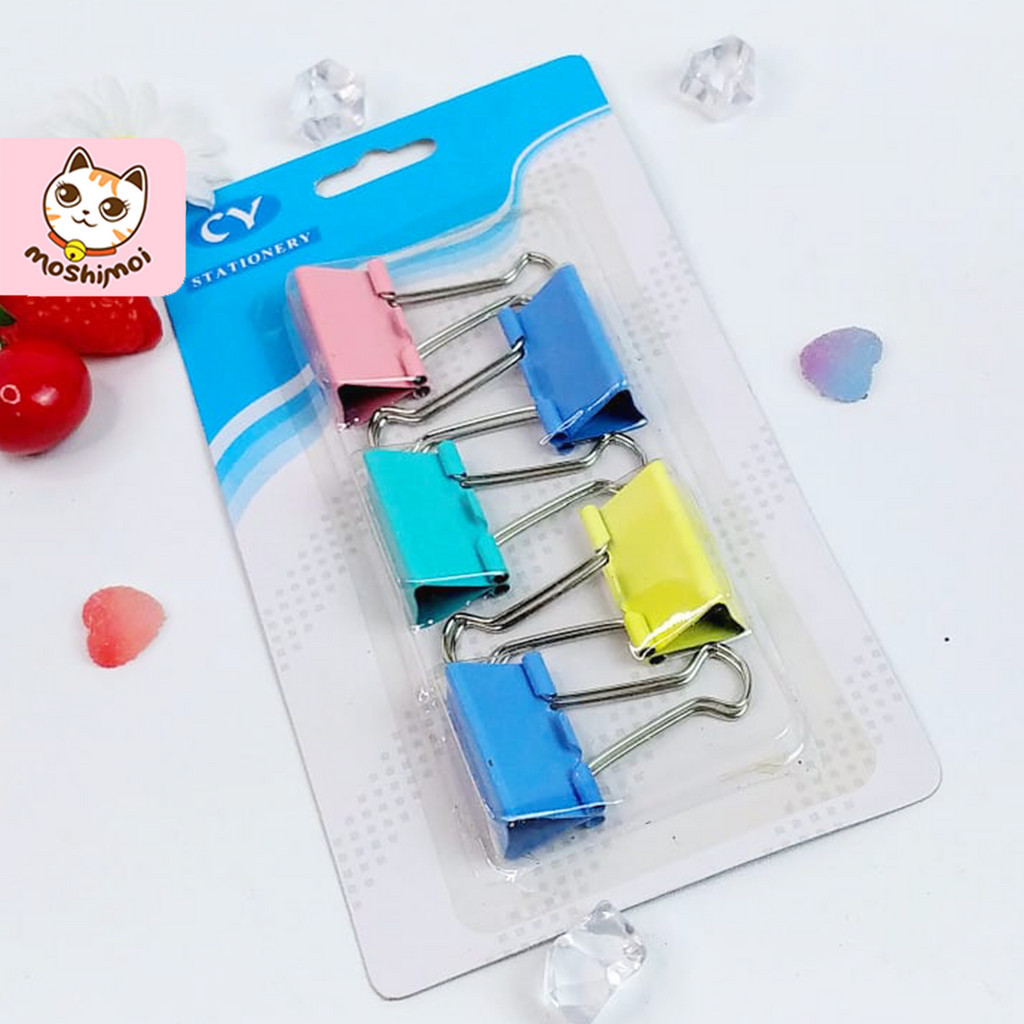 Jual Binder Clip / Paper Clip / Klip Kertas Besi Warna Tanggung Isi 5 ...