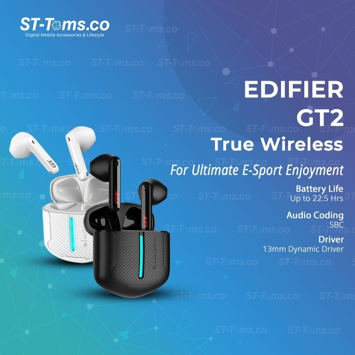 Jual Hecate By Edifier GT2 GT 2 True Wireless TWS RGB Ultra Low Latency | Shopee Indonesia
