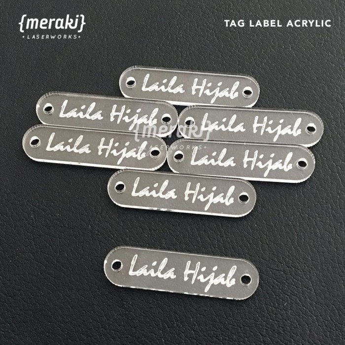 Jual Label Tag Acrylic / Label Akrilik / Label tag Hijab /Label Tag ...