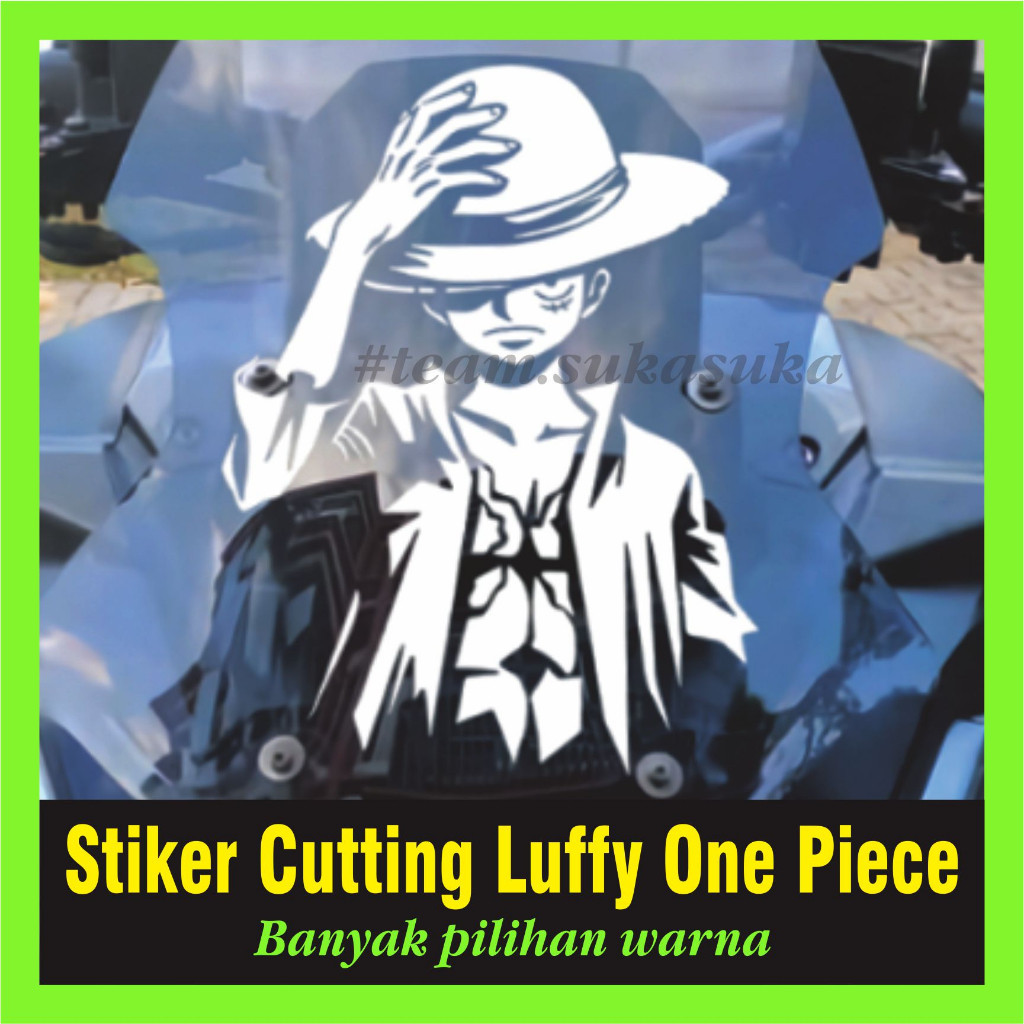 Jual Stiker Visor Motor Anime Luffy One Piece Straw Hat | Shopee Indonesia