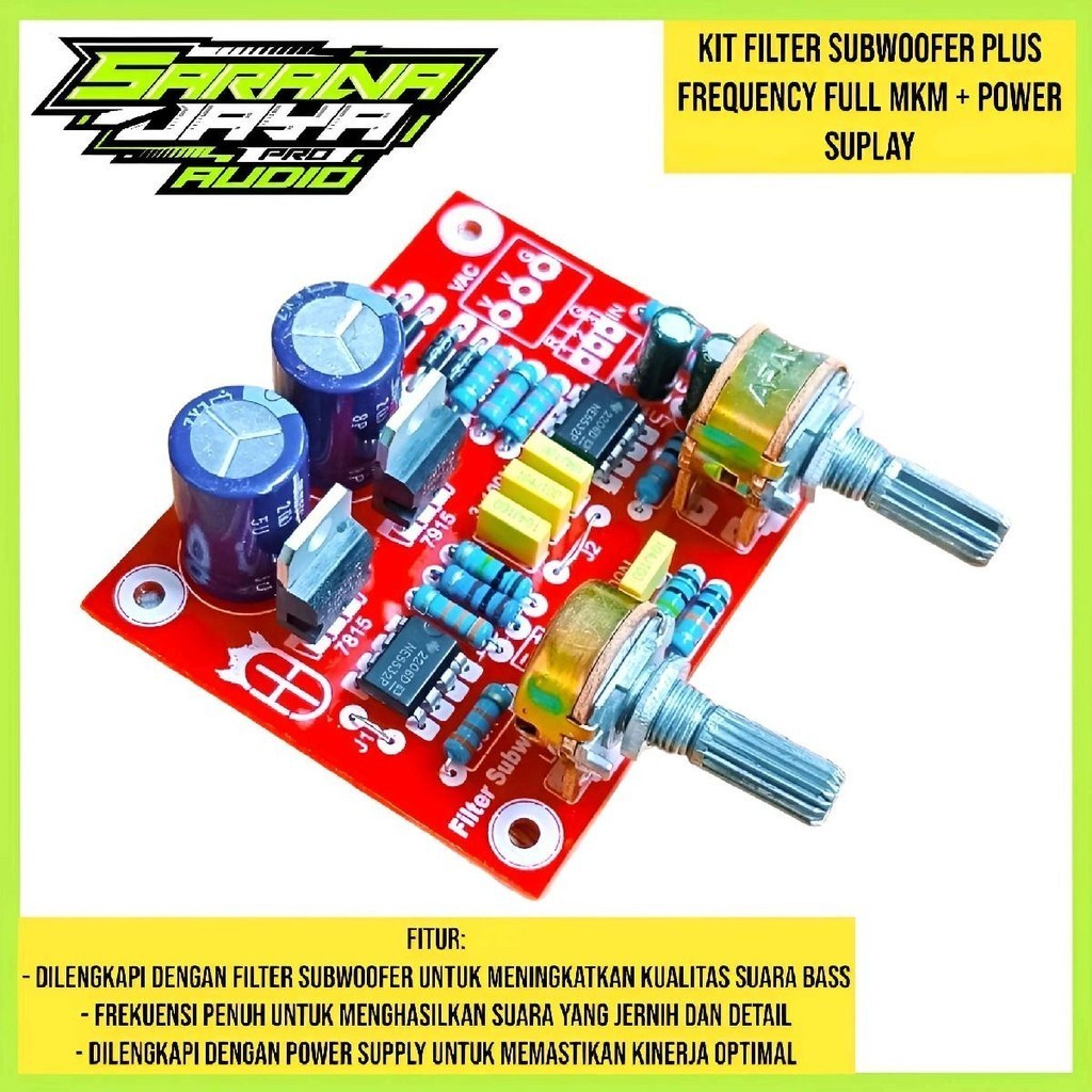 Jual Kit Filter Subwoofer Plus Frequency Full MKM + Power Suplay Bass ...