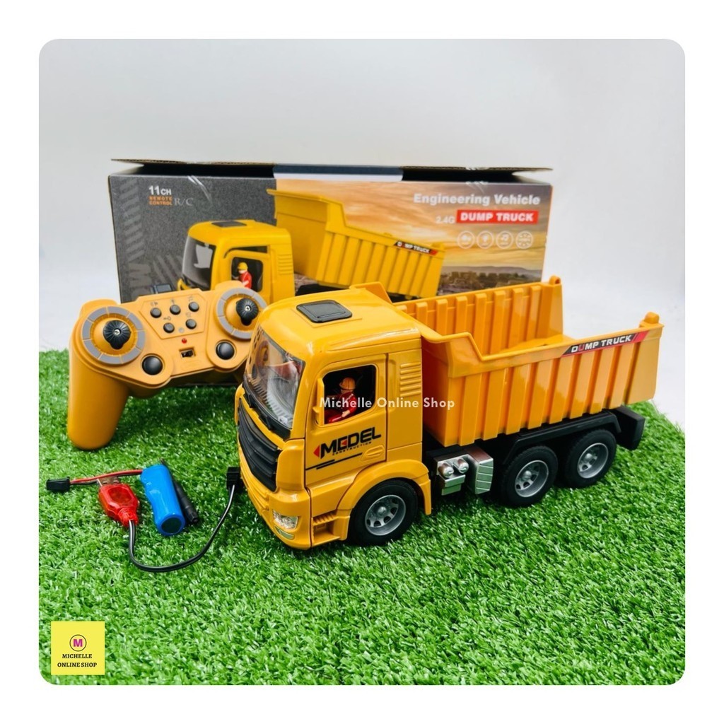 Jual Mainan Mobil Truk Remote Control Dump Truck 2.4Ghz 11CH Skala 1:16 ...