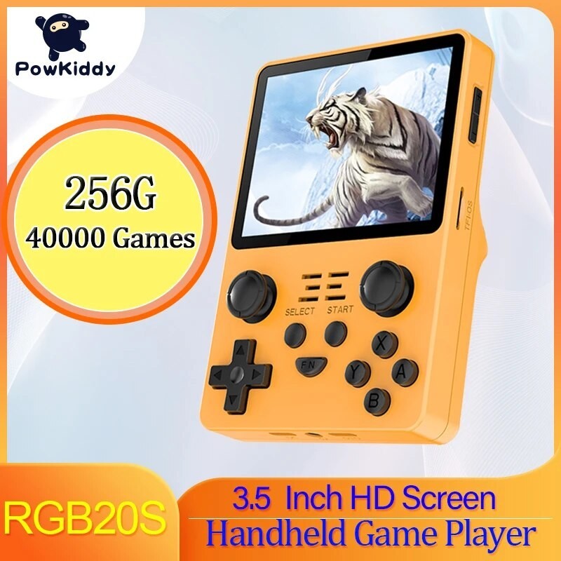 Jual POWKIDDY RGB20S 256G 40000 Game Handheld Devices Pocket Retro Console HD Portable Video ...